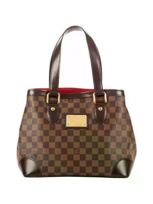 LOUIS VUITTON Hampstead Damier Ebène Tote Bag - Brown