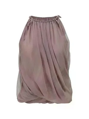 OUDE WAAG Draped Tie Top - Pink