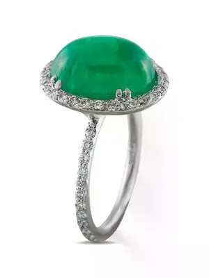 LB EXCLUSIVE Diamond And Emerald Ring