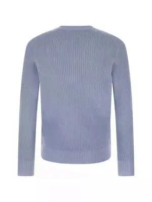BALLANTYNE V-neck Argyle Sweater - Blue