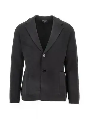 Emporio Armani Notched Lapel Outerwear For Men