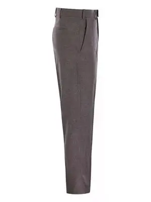 PT TORINO Ironed Crease Flannel Trousers - Grey