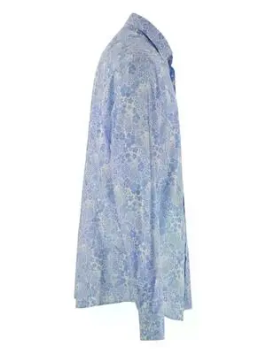 Fedeli Floral-print Shirt - Blue