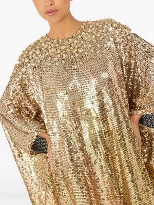Jenny Packham Fontaine Sequin-embellished Maxi Dress - Gold