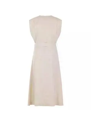GLANSHIRT Lia V-neck Tie Dress - Neutrals