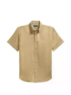 Polo Ralph Lauren Embroidered Custom Linen Shirt - Neutrals