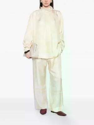 Carven Patterned High-neck Top - Neutrals