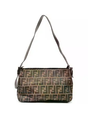 Fendi 1990s Zucca Canvas Shoulder Bag - Neutrals