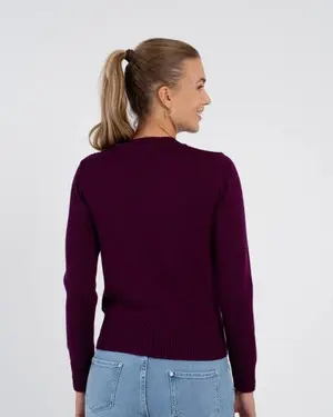 KETTLEWELL Minna Long Sleeve Crew Neck Sweater - Beetroot
