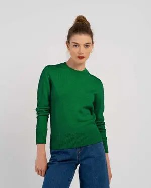 KETTLEWELL Minna Long Sleeve Crew Neck Sweater - Fern