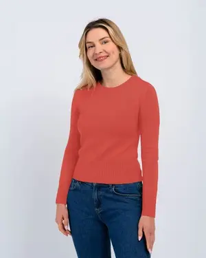 KETTLEWELL Minna Long Sleeve Crew Neck Sweater - Hibiscus