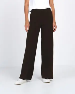 KETTLEWELL Ponte Wide Leg Trousers - Espresso