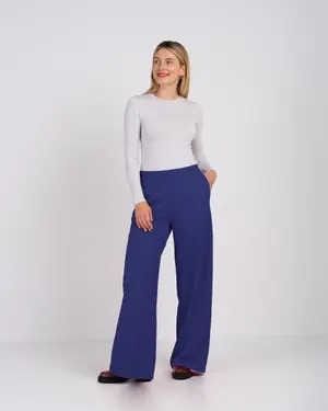KETTLEWELL Ponte Wide Leg Trousers - Monaco Blue