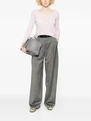 BEYOU V-neck Long Sleeve Sweater - Pink