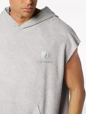 PLEIN SPORT Logo-patch Sleeveless Hoodie