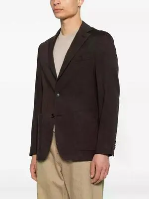 BOSS Buttoned Patch-pocket Blazer - Brown