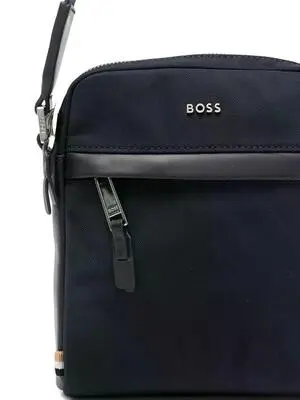 BOSS Messenger Bag With Leather Trims