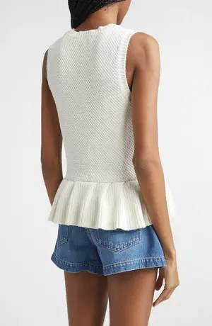 Veronica Beard Nemyah Peplum Tank Sweater