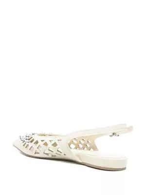 APEPAZZA Petal-embellished Ballet Flats