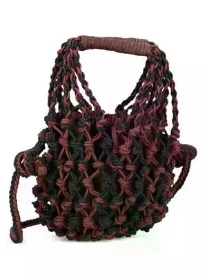 ALYSI Net Leather Bag - Brown