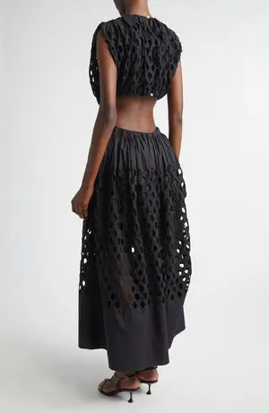 DIOTIMA Peplos Cotton Eyelet Dress