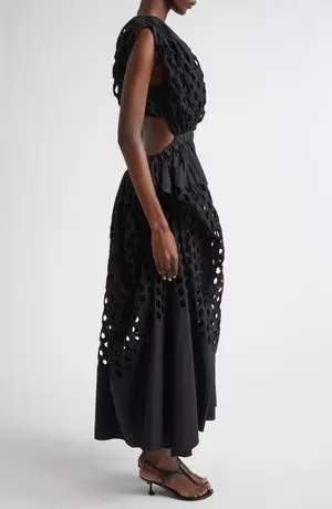 DIOTIMA Peplos Cotton Eyelet Dress