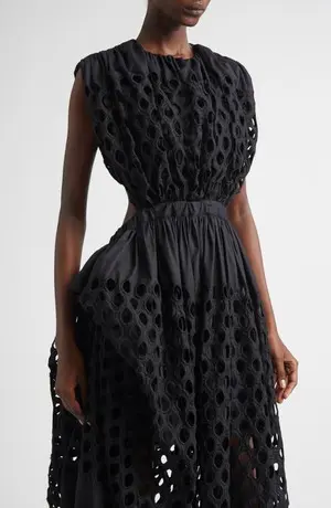DIOTIMA Peplos Cotton Eyelet Dress