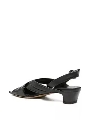 MARA BINI Criss-cross Strap Sandals - Black