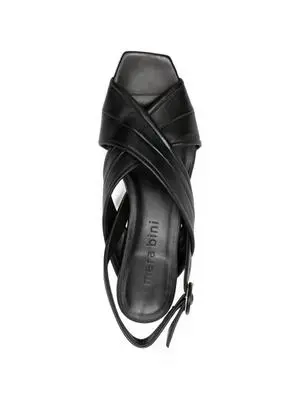 MARA BINI Criss-cross Strap Sandals - Black