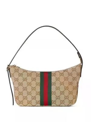Gucci Small Gg Canvas Shoulder Bag - Neutrals