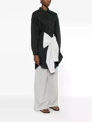 MAISON MARGIELA Striped Sleeves Shirt - Black