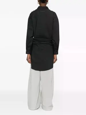 MAISON MARGIELA Striped Sleeves Shirt - Black
