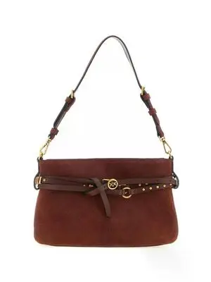 Pinko Studded Shoulder Bag - Brown