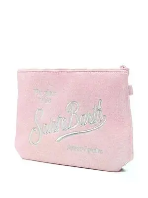 MC2 SAINT BARTH Logo-embroidered Clutch - Pink