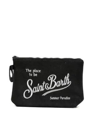 MC2 SAINT BARTH Logo-embroidered Clutch