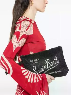 MC2 SAINT BARTH Logo-embroidered Clutch