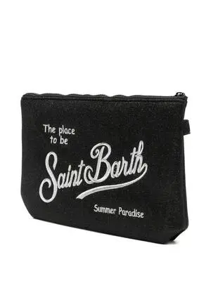 MC2 SAINT BARTH Logo-embroidered Clutch