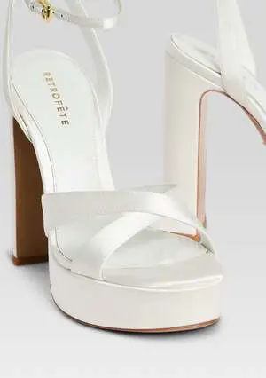 Retrofete Melodia Platform Sandal - White