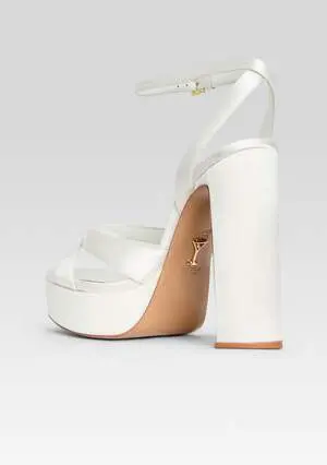 Retrofete Melodia Platform Sandal - White
