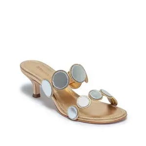 Bernardo Prya Kitten Heel Sandal - Gold