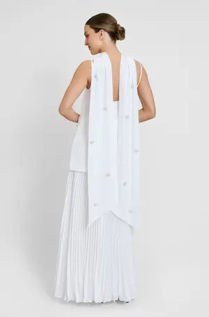 SIX STORIES Embellished Strappy Maxi Dress