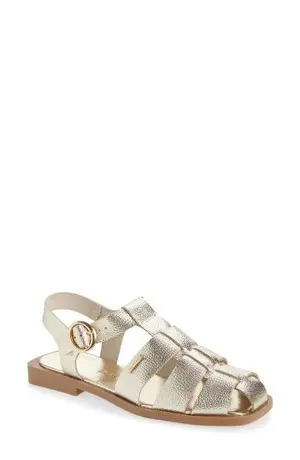 Metallic Fisherman Sandals