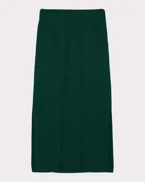 KETTLEWELL Josie Merino Knitted Midi Skirt - Pine