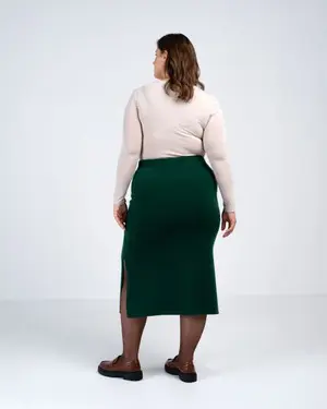 KETTLEWELL Josie Merino Knitted Midi Skirt - Pine