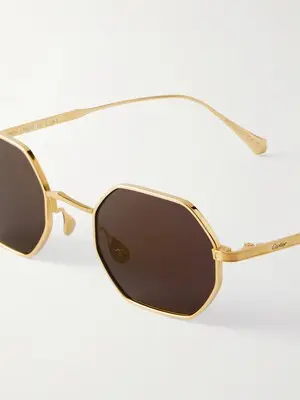 Cartier Octagon-frame Sunglasses - Gold