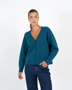 KETTLEWELL Merino Boxy Cardigan - Laguna