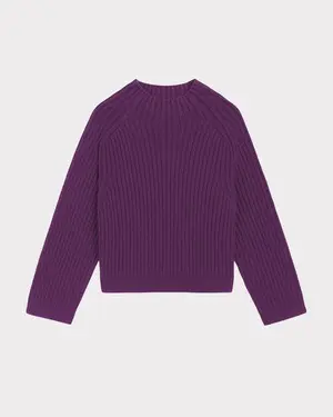 KETTLEWELL Maeve Rib Knit Sweater - Blackcurrant