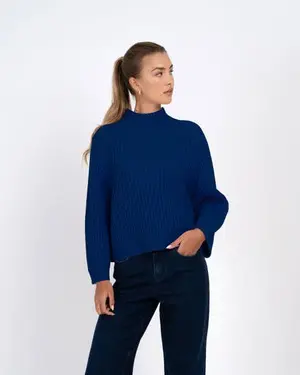 KETTLEWELL Maeve Rib Knit Sweater - Celestial Blue