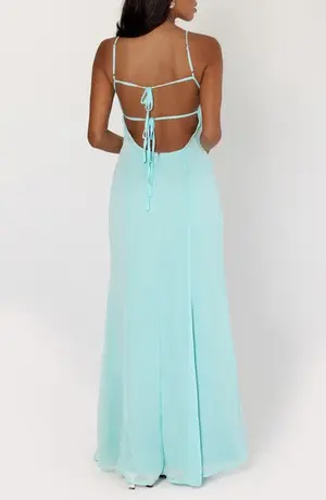 Princess Polly Jadira Chiffon Gown & Scarf Set