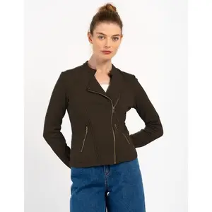 Women's Brown Biker Jackets